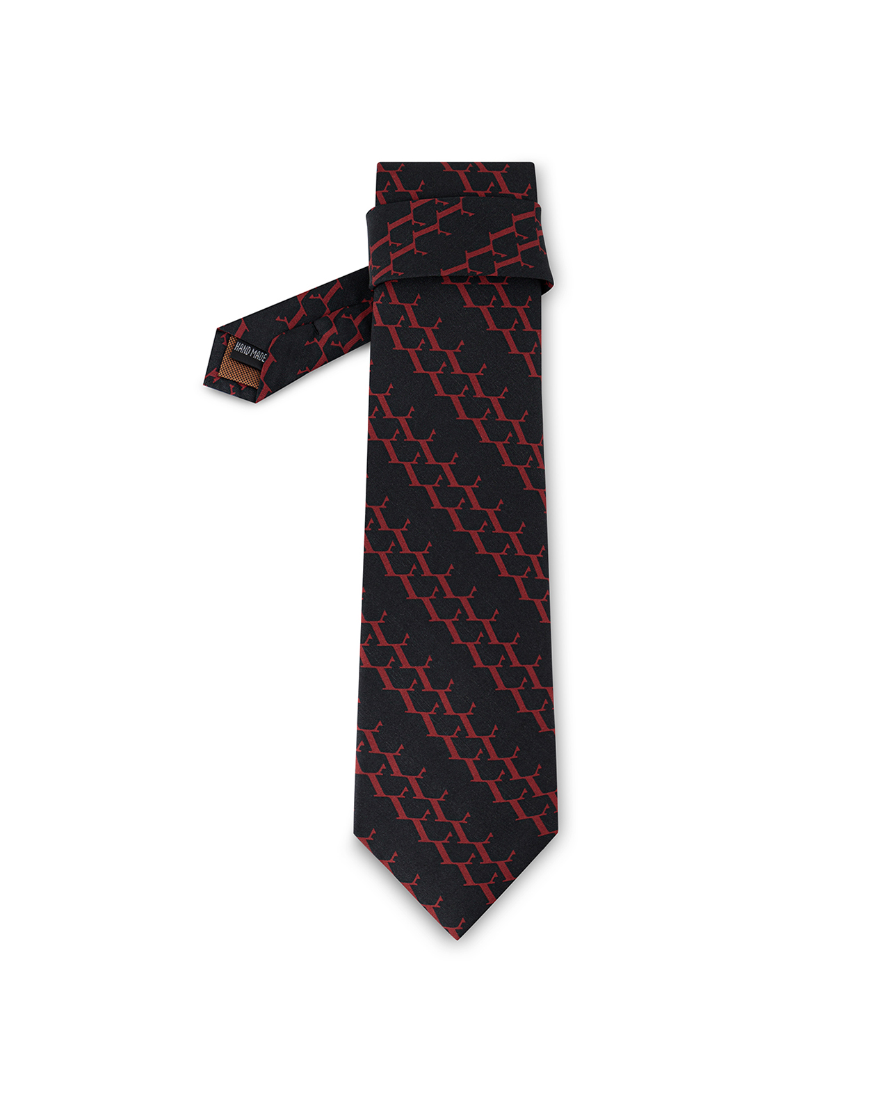 Black & Red Pattern Necktie - Albidaa
