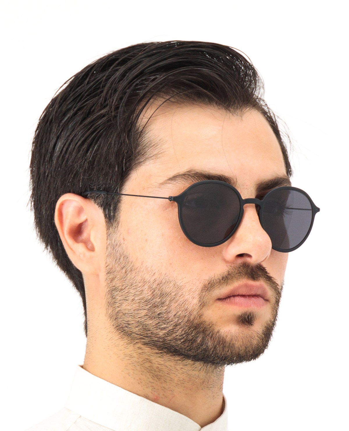Matte Black Sunglasses-Classic Round – Albidaa