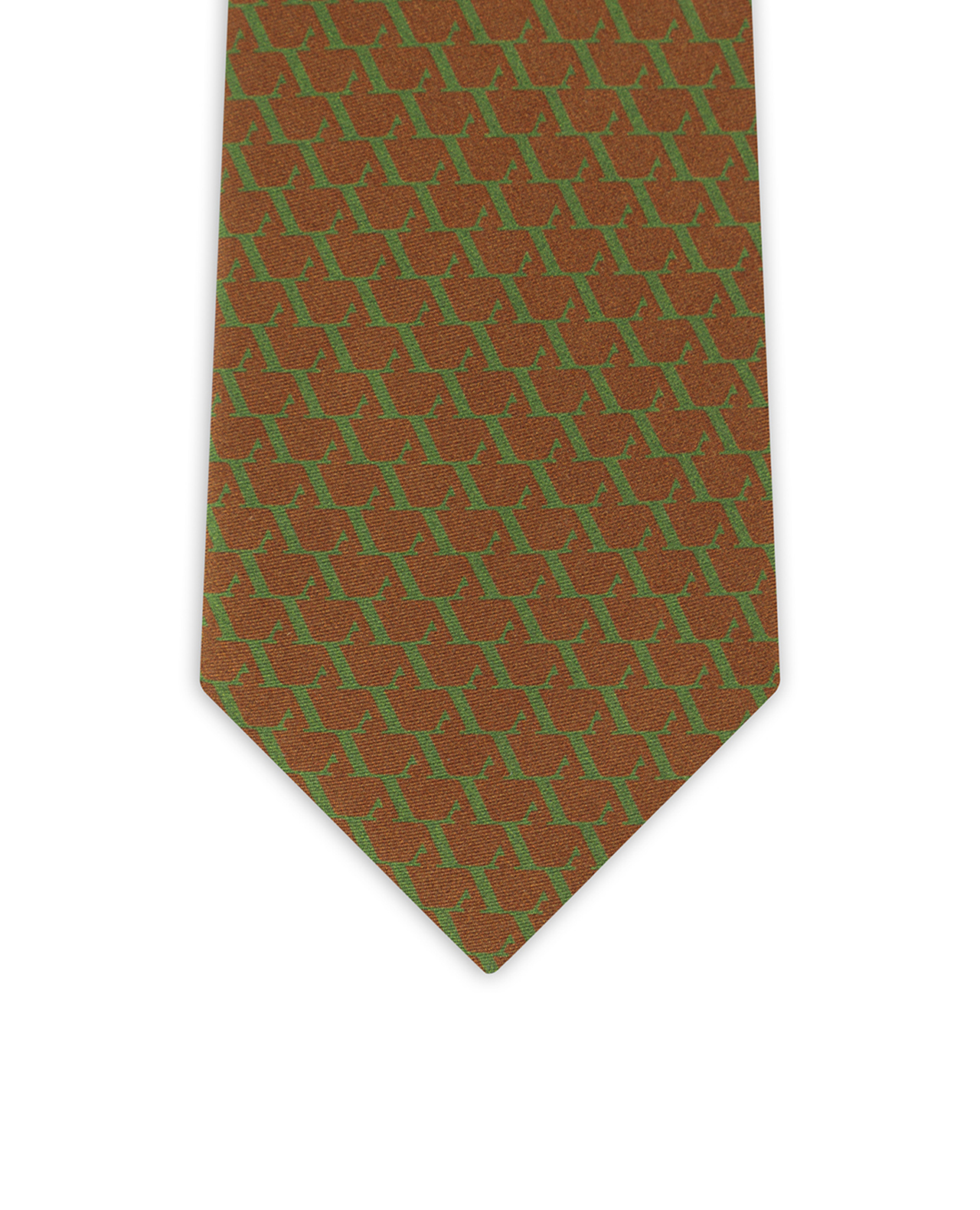 Green & brown Pattern Necktie – Albidaa
