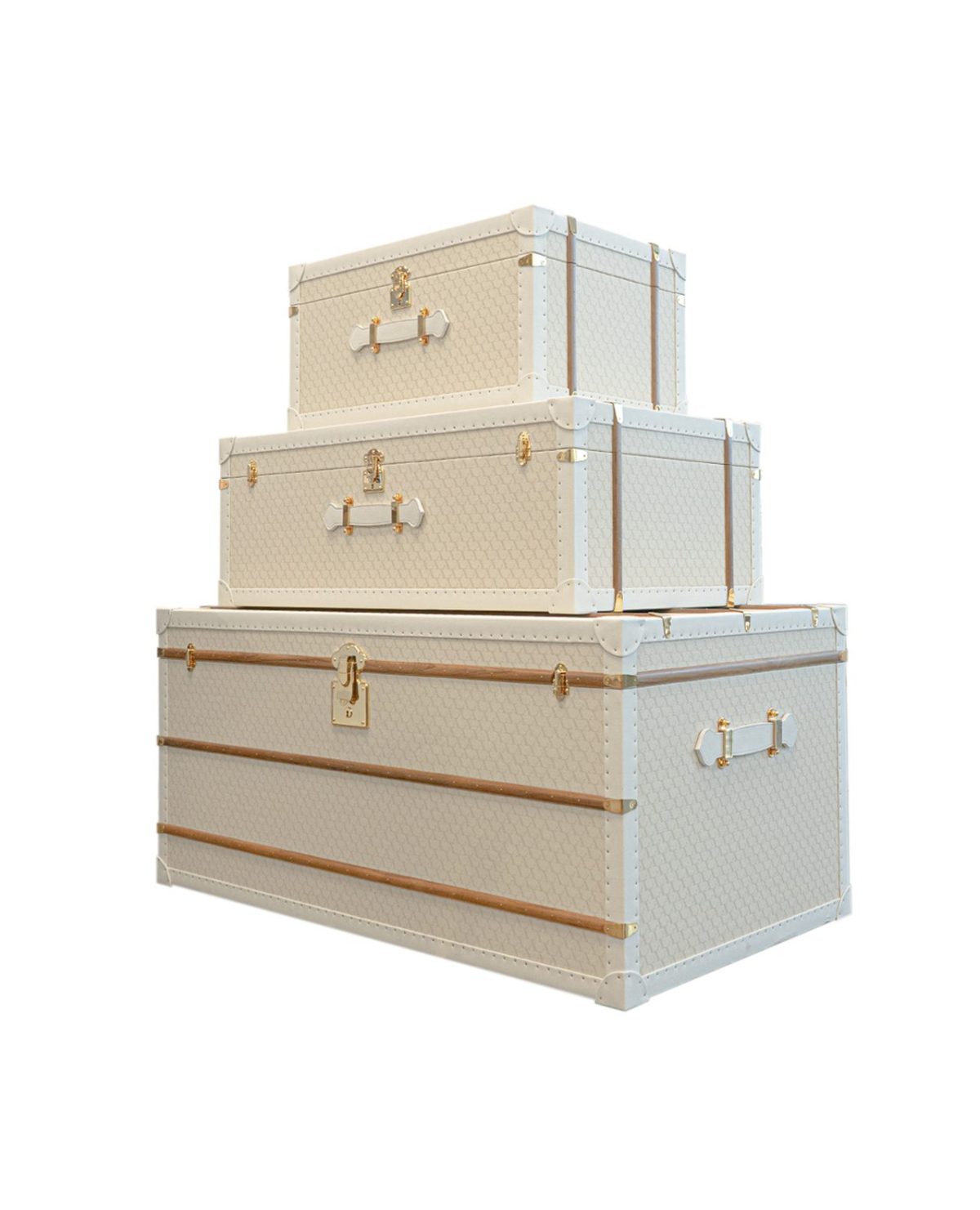 Beige And White Trunk Set – Albidaa
