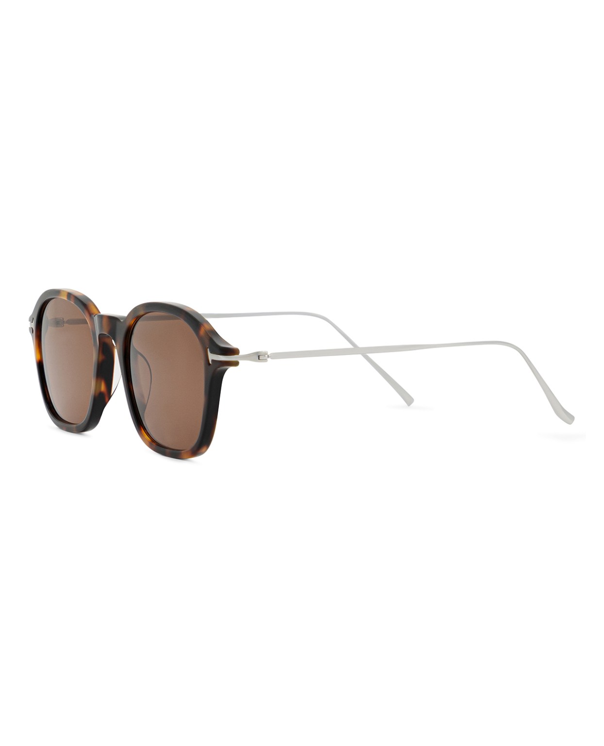 Square Titanium Sunglasses – Shiny Havana Brown – Albidaa