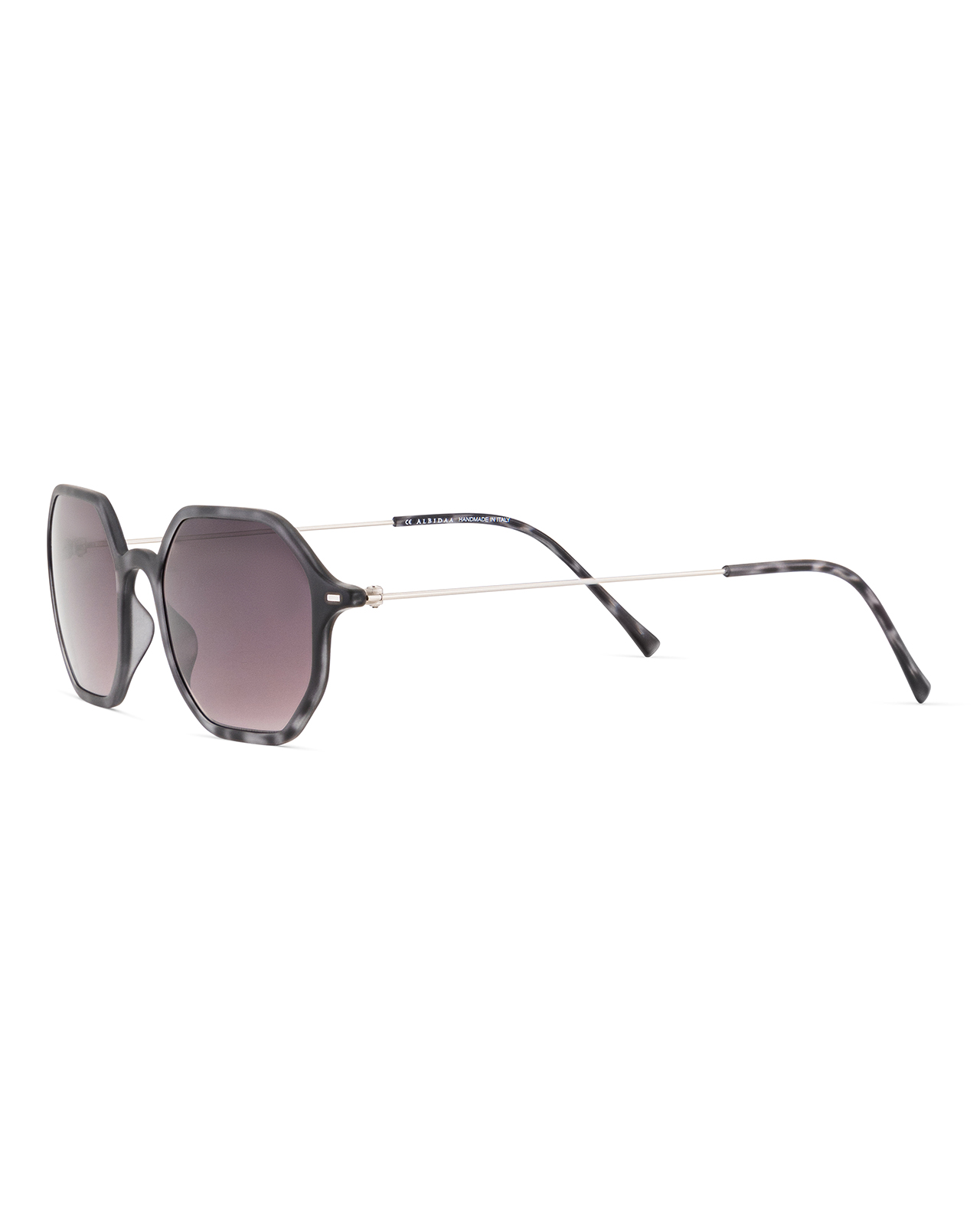 Matte Havana Grey Sunglasses – Octagonal - Albidaa