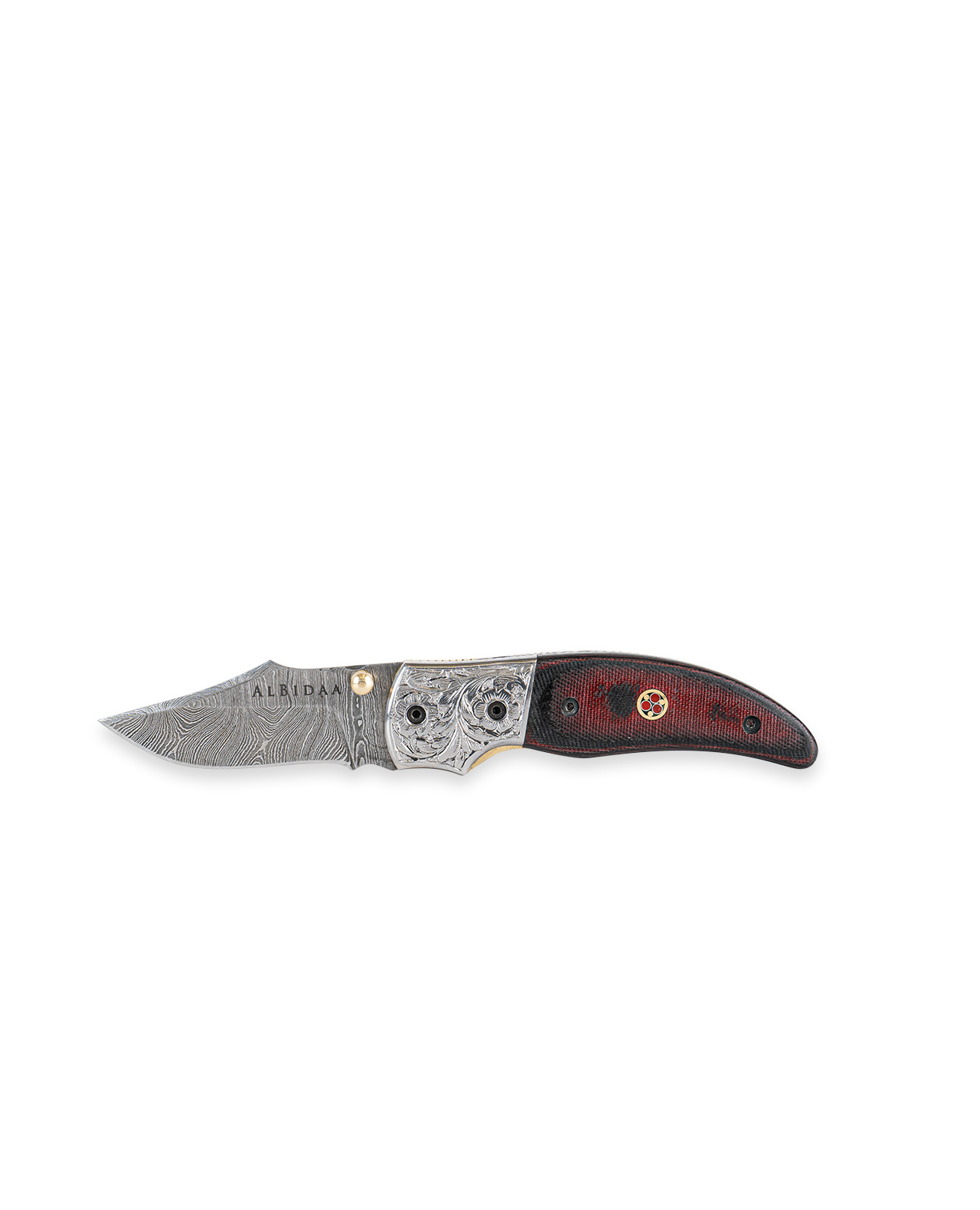 Johar Knife – Red& Black Micarta Handle – Albidaa