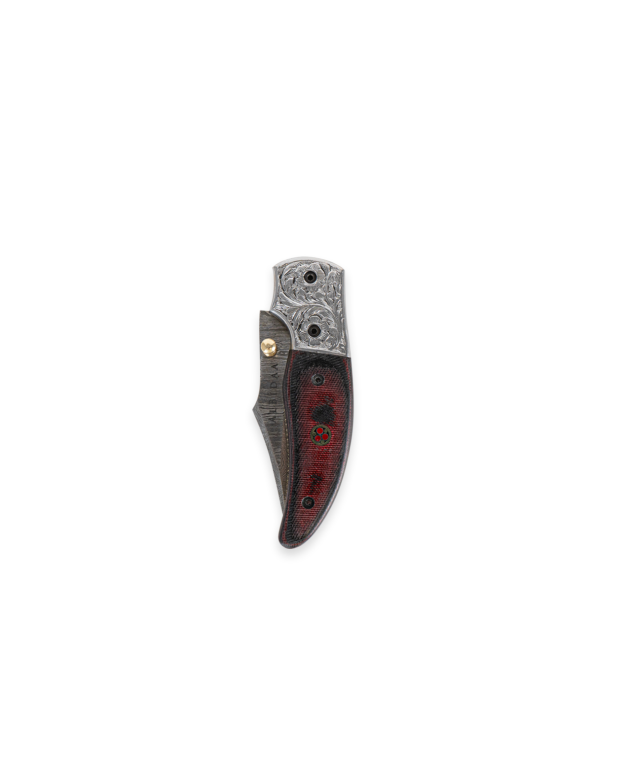 Johar Knife – Red& Black Micarta Handle – Albidaa