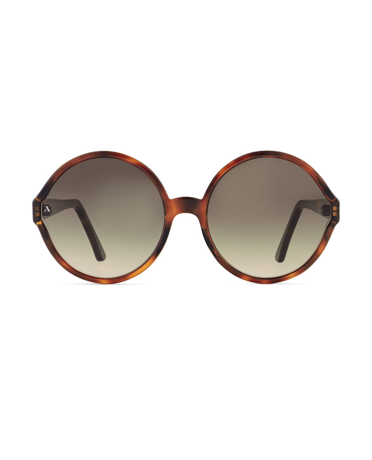 Retro Round Sunglasses – Shiny Havana Brown – Albidaa